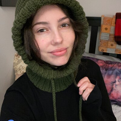 The Ribby Balaclava Crochet Pattern digital Balaclava Hood Crochet ...