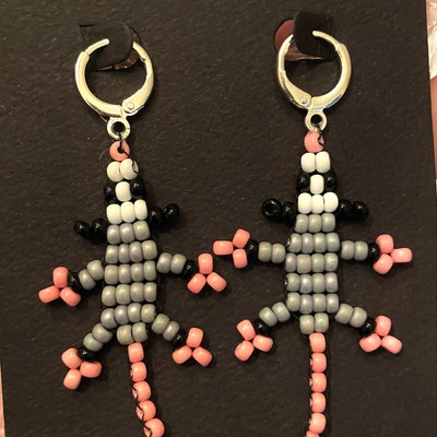 Beaded Possum Earrings - Etsy