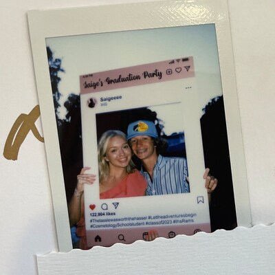 Personalized Selfie Frame, Instagram Frame, Printed, Photo Booth Prop ...