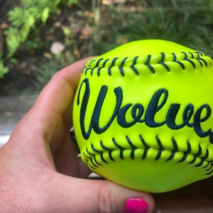 Personalized Softball, Monogrammed Softball, Softball Gift, Coach Gift ...