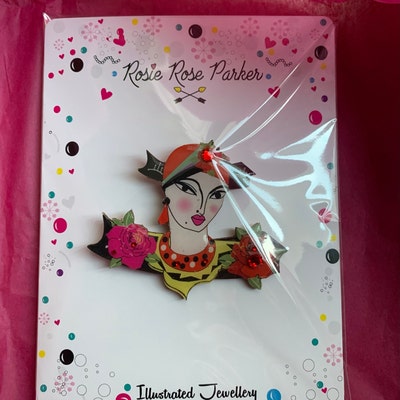 Pin up Retro Brooch Rockabilly Pin Fashion 1950's Jewellery 1940's ...