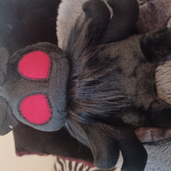 Moth Plush - Black and Red (made to Order) - Etsy