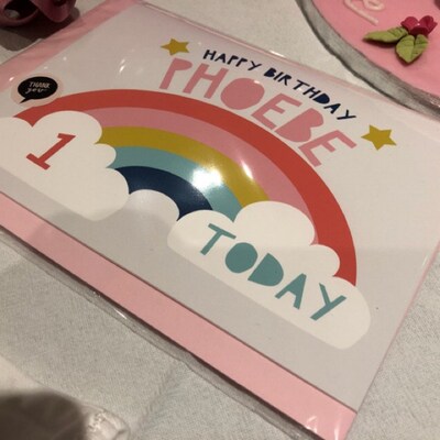 Rainbow Personalised Childrens Birthday Card Age Card Happy Birthday ...