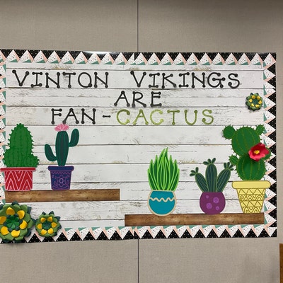 Cactus Themed Bulletin Board, Classroom Decor, Bulletin Boards, Pre ...