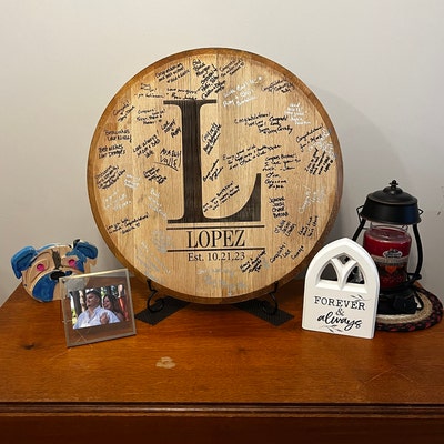 Bourbon Barrel Guest Book Wedding Guestbook Personalized Bourbon Barrel ...