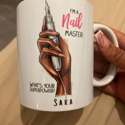 Personalised Nail Tech Mug, Personalised Nail Technician Mug ...