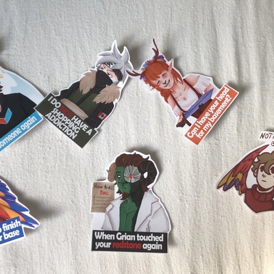 Hermitcraft Stickers Grian, Mumbo Jumbo, Goodtimewithscar, Etho, Bdubs ...