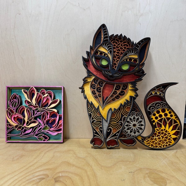 Laser Cut Files KITTY Layered Svg File and Cricut Svg File, Laser Cut ...