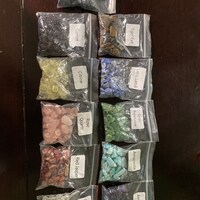 1oz 30g Crystal Chip Bags, Gemstone Chip Bags American Seller - Etsy