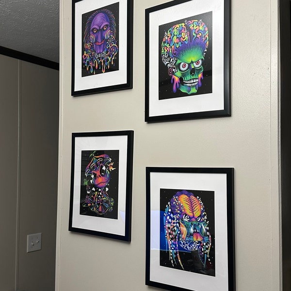 Art Print of Trip Alien / Alien Art / Psychedelic Alien / Trippy Alien ...