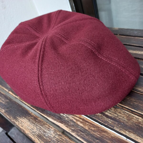 RUSTY Wool Duckbill Mens Flat Cap Cabbie Cabby Driving Bicycle Dai ...