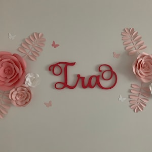 Emma Wood Name Sign for Nursery Wall Hanging Custom Name for Above Crib ...