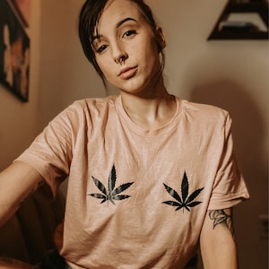 Women's Weed Shirt Cannabis leaves Shirt Weed Boobs | Etsy