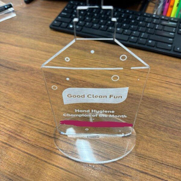 Custom Clear Acrylic Mountain Desktop Award, Inexpensive Award Option ...