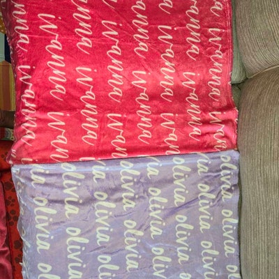 Plush Minky Name Blanket - Etsy