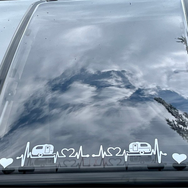 Teardrop Camper Decal | Teardrop Camper Travel Trailer Heartbeat ...