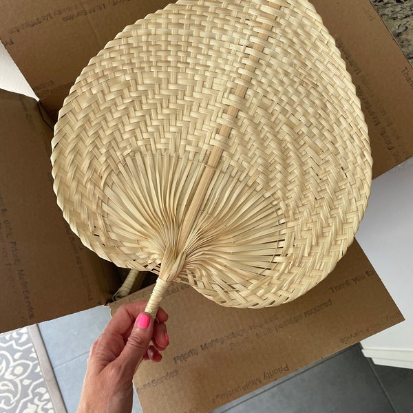 Hand Fans for Beach Wedding // Tropical Hand Fan Favors - Great for ...