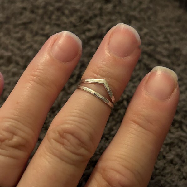 Sterling Silver Knuckle Ring ∙ Stacking Rings ∙ Midi Rings ∙ Mid Finger ...