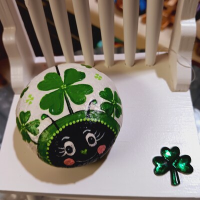 Painted Pickle Rock Pair, Funny Pickles Stone, Pebble Painting, Sealed ...