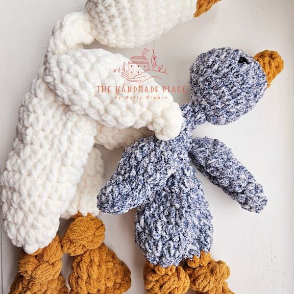 MINI Goldie Goose Knotted Lovey — Crochet Goose PATTERN - Etsy
