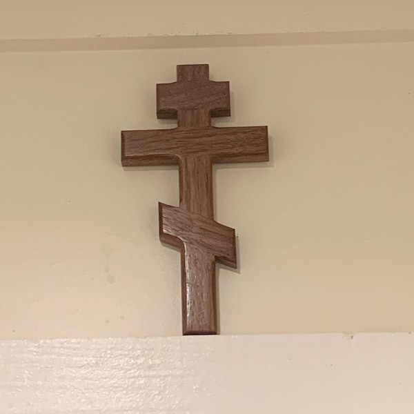Orthodox 3-bar Wooden Cross - Etsy