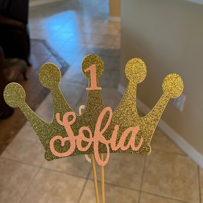 Princess Birthday Cake Topper, Any Name Any Age Cake Topper, Birthday ...