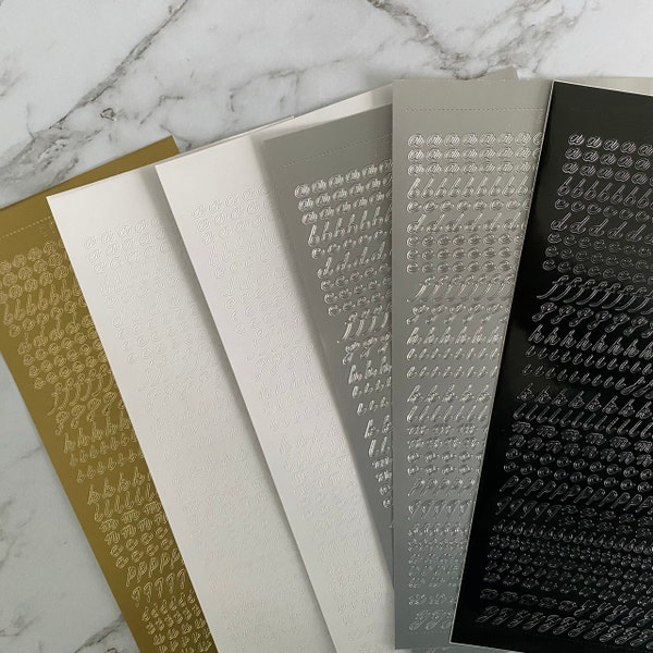 Cursive 6mm Deco Alphabet Script Letter Sticker Sheet | Colorful ...