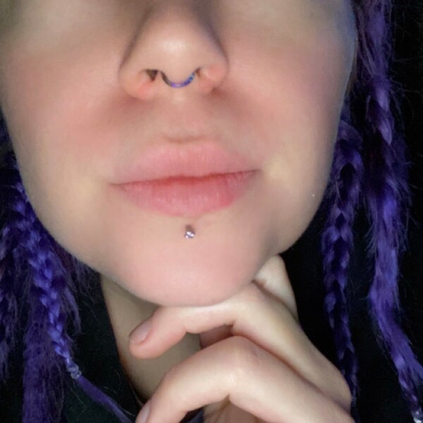 Seamless Opal Septum Clicker Ring / Nose Hoop Ring / Daith Earring ...