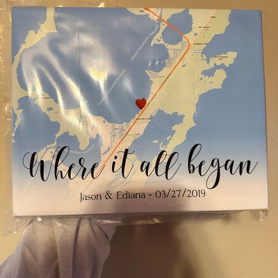 Custom Map Canvas Your City Map Canvas Wall Art Map Print - Etsy