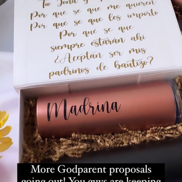 Quieren Ser Mis Padrinos De Bautizo Proposal in Spanish Padrino ...