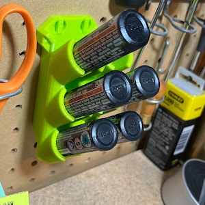 Bits or Socket Case Holder for Pegboard, Ryobi Link Wall Rails, or Wall ...