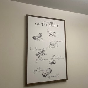 Fruit of the Spirit Sign Christian Signs Kitchen Signs Bible Verse ...