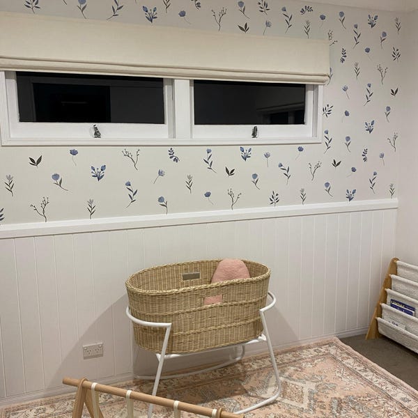 Wild Flower Wall Decal Border Easy to Apply Peel and Stick Meadow ...