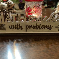 Math Teacher Desk Plaque for Classroom Decor for Math Teacher Name Sign ...