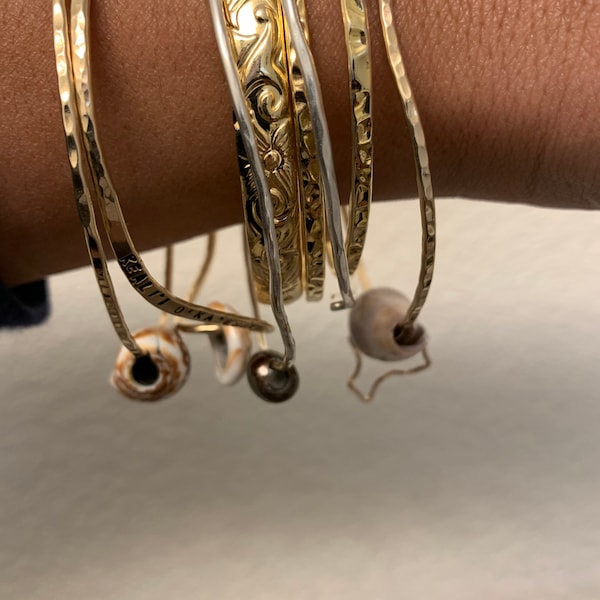 7mm Baby Bangle / Hamilton Hawaiian Heirloom Gold Plated Jewelry, Baby ...