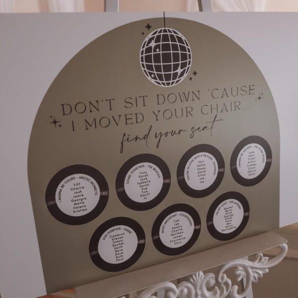 F1 RACETRACK THEMED Wedding Table Plan, Grand Prix Seating Chart ...