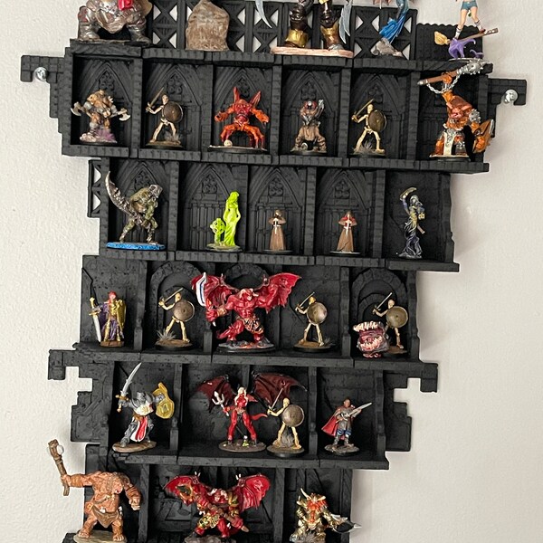 Modular Miniature Display Shelves Dark Gothic Holds 10 MINIS Expandable ...