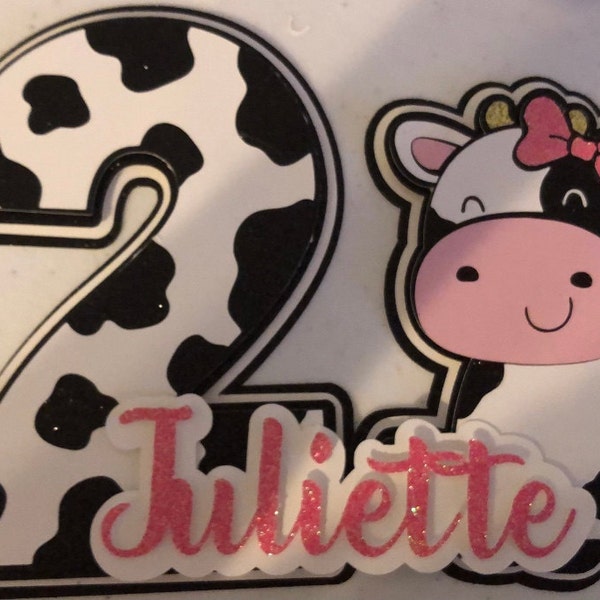 Cow Number Two Birthday Svg 2nd Birthday Svg Cow Print Svg Birthday ...