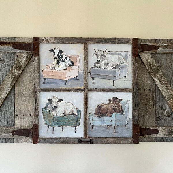 Rustic Window Frame Photo Magnet Board Collage - Etsy