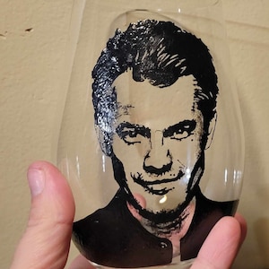 Bruce Springsteen Hand Painted Stemless Wine Glass - Etsy