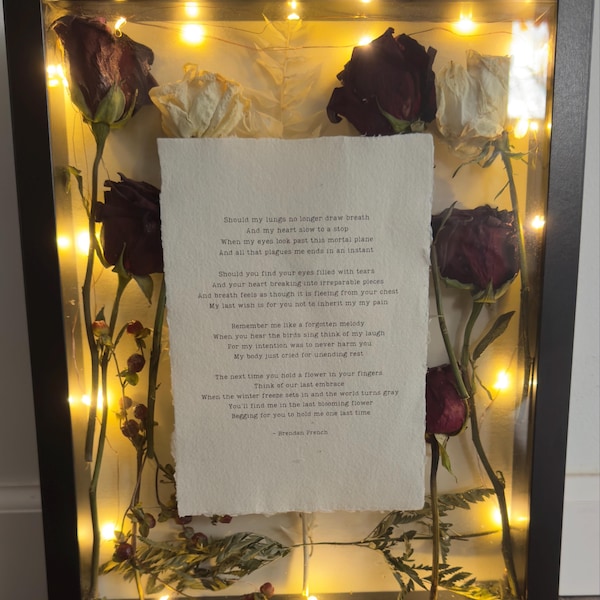 Custom Poem Print, Old Typewriter Font, Custom Poem, Framed Poem ...