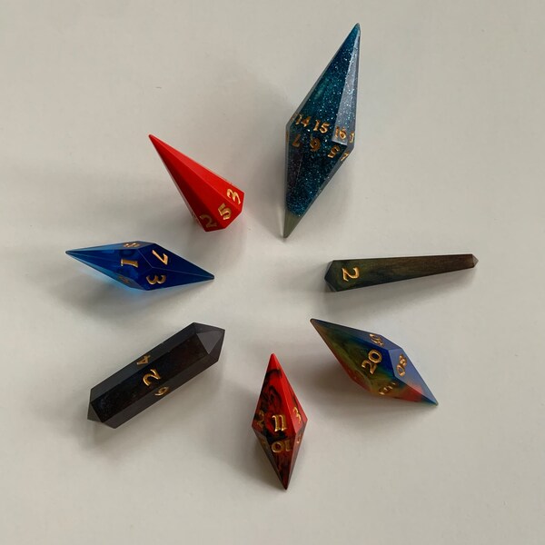 Black Shards Crystal Dnd Dice Ethereal Enigma - Etsy