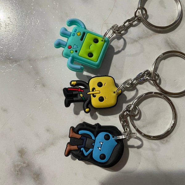 Adventure Time Keyrings/keychains | Cartoon Cute Emo Kids Goth Fun Jake ...