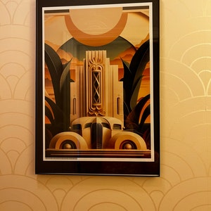 Art Deco Wall Art Print, Luxury Art Deco Prints, Gold Art Deco Poster ...