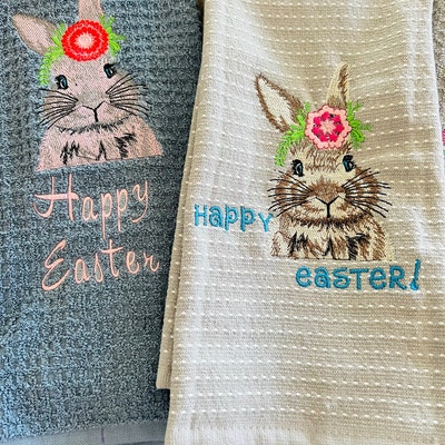 Easter Bunny Embroidery Designs, Kid's Easter Embroidery Design, Rabbit ...