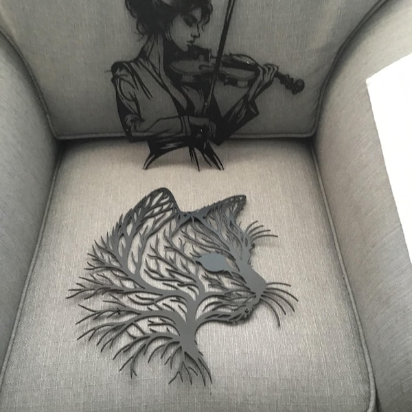 Metal Pine Tree Silhouette Wall Art, Handcrafted Forest Landscape Decor ...