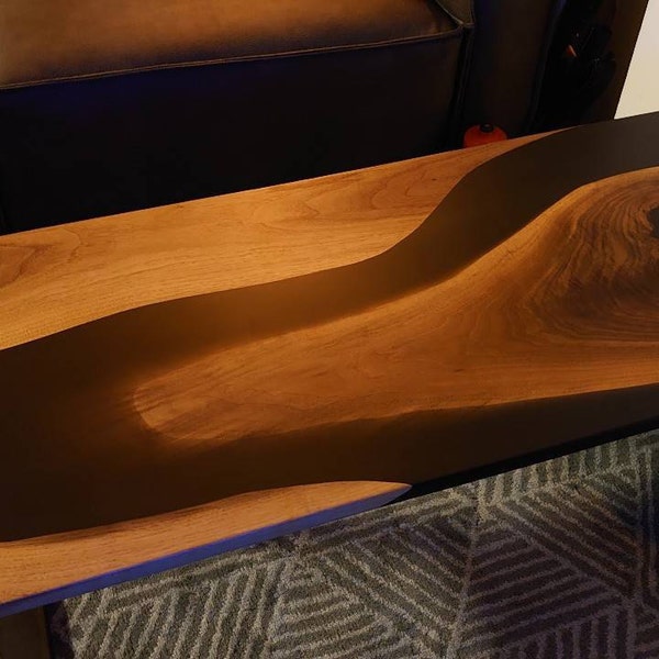 Customizable Wooden Table With Stunning Epoxy Resin Design - Unique ...