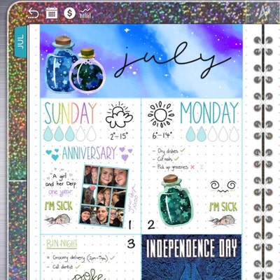 Watercolor Bottled Stars Clipart Nebula Stars Download Instant Download ...