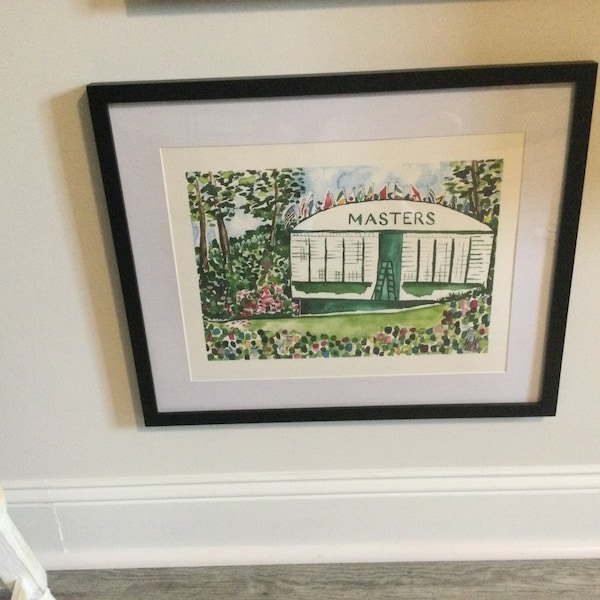 AMEN CORNER WATERCOLOR Painting, Augusta National Golf Course, Golf Art ...
