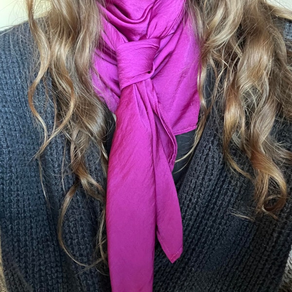 Cowboy Silk Scarves, Solid Wild Rags, Silk Hair Scarf, Western Fashion ...